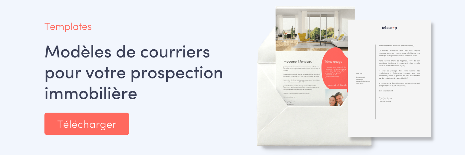 Modèles de Courriers Prospection Immobilière — Telescop