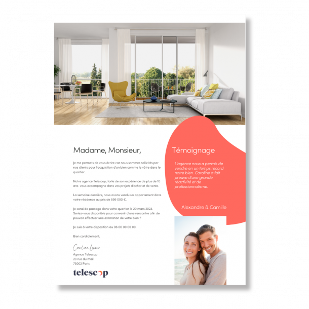 Modèles de Courriers Prospection Immobilière — Telescop