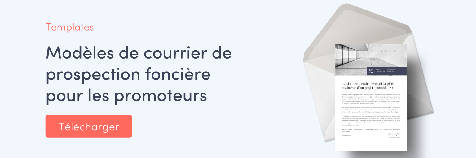 Modèles de courrier de prospection foncière Modèles de courrier de prospection foncière